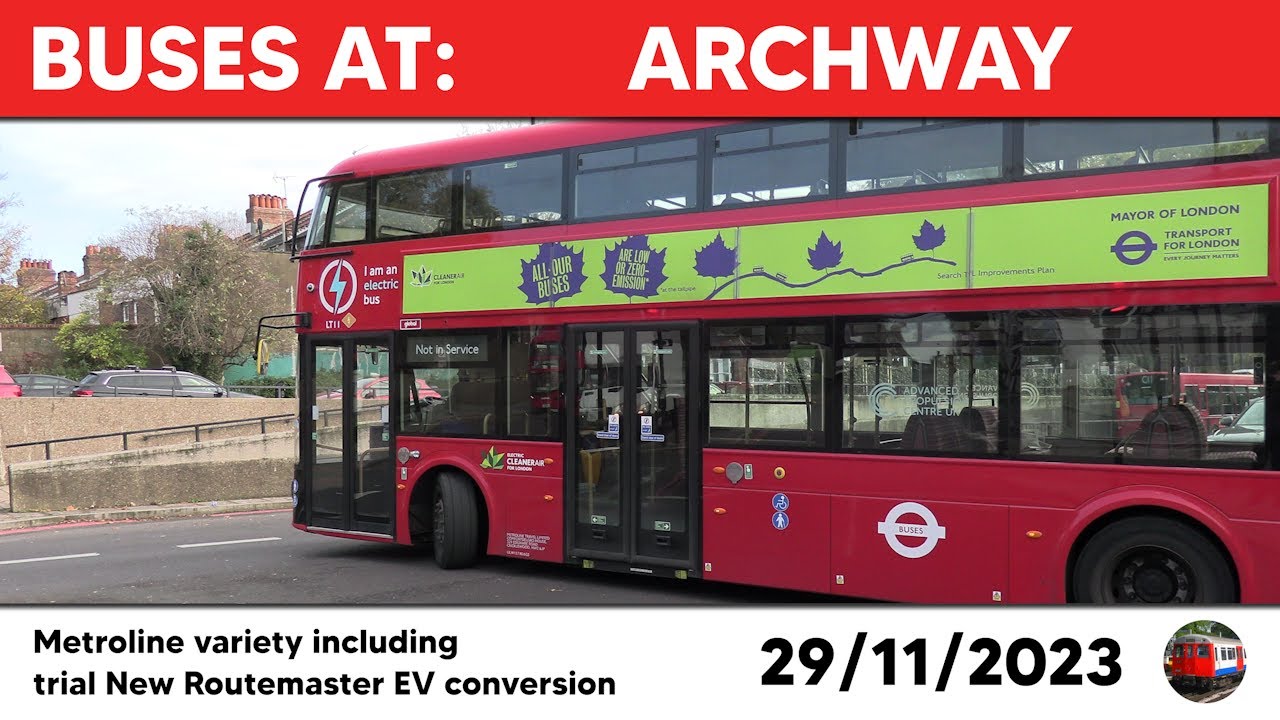 London buses at Archway 29/11/2023 - YouTube