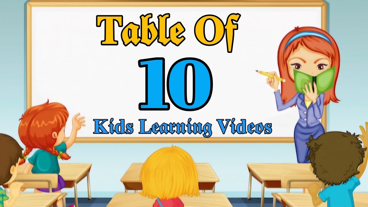 Multiplication Table Of 10 For Kids/ Table Of 10/ Maths Table /10 Ka ...