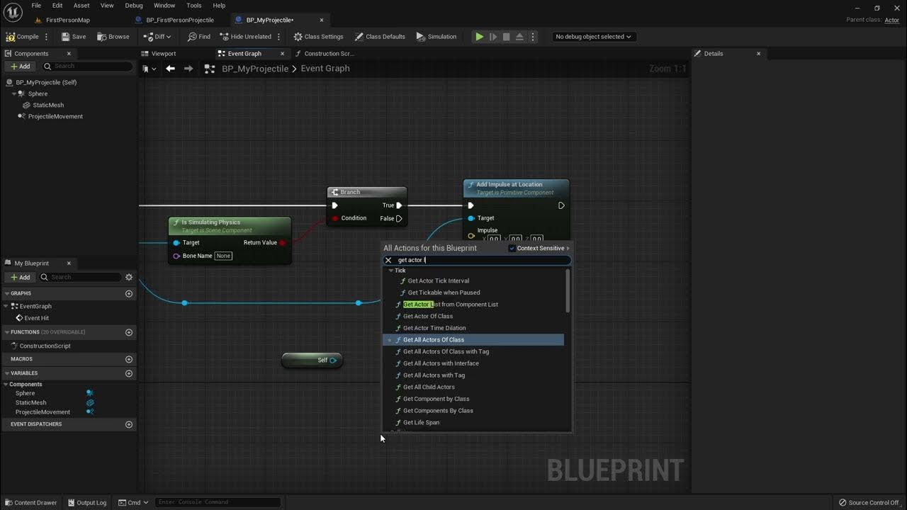 Unreal Engine 5 - Beginner #95 - Projectile Impulse - YouTube
