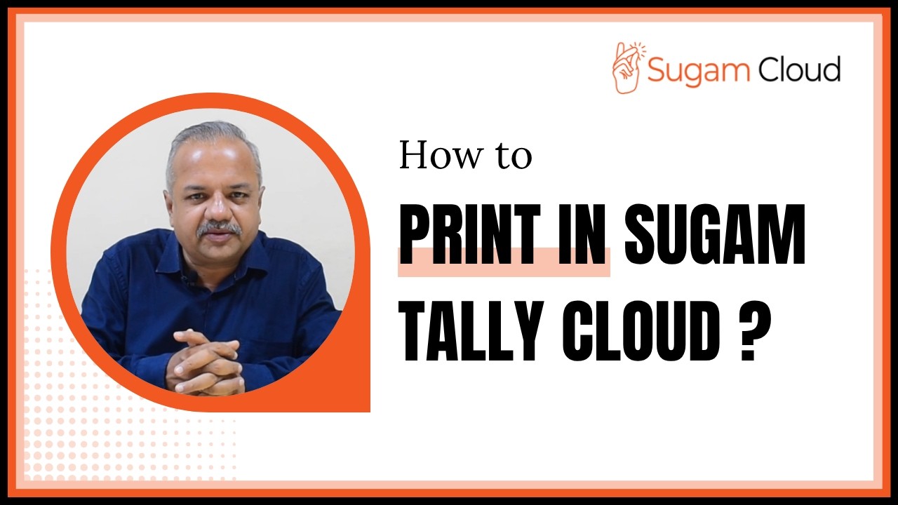 How to print in Sugam Tally Cloud? #tallyoncloud #tally #printing - YouTube