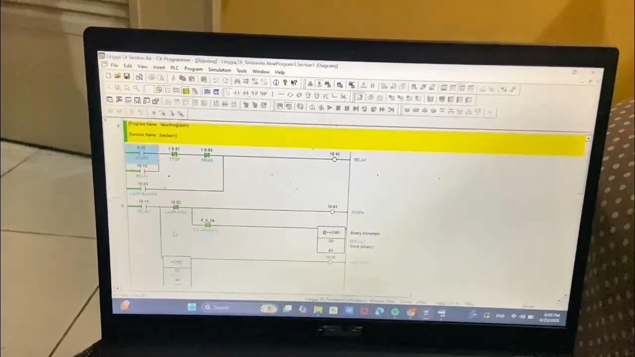 Belajar PLC CX PROGRAMMER-CX DESIGNER membuat Project Tandon Air - YouTube