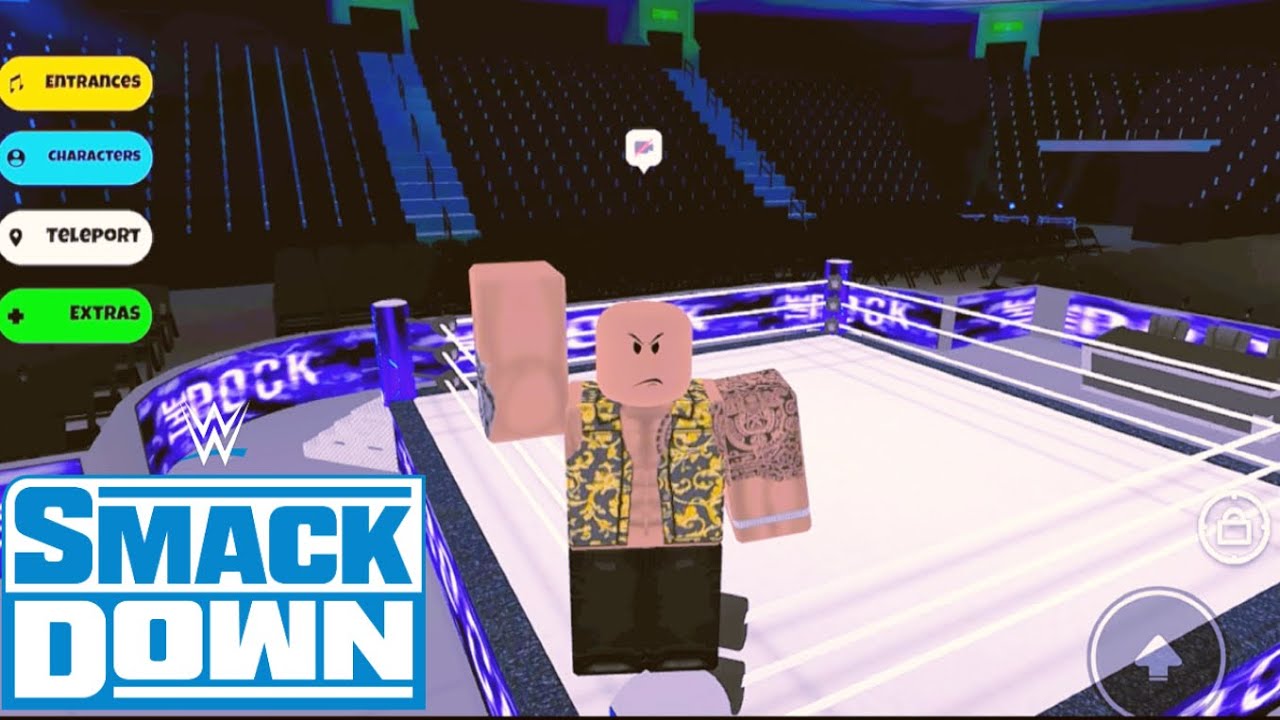 ROBLOX WWE 2K23: The Rock Entrance on Smackdown! (WWE Entrance Practice ...