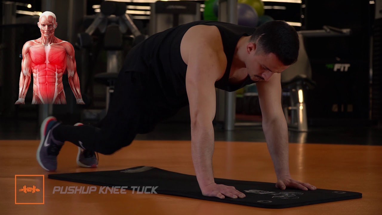 Push Up Knee Tuck - YouTube