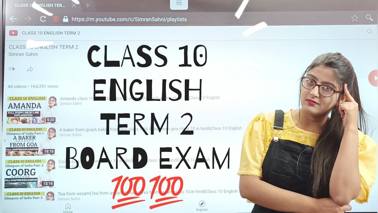 Last 2 Days में Study In Topper Style For English Class 10 Tem 2 Board ...