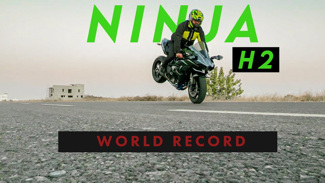 Stoppie on Kawasaki Ninja H2 || First time in world || World record ...