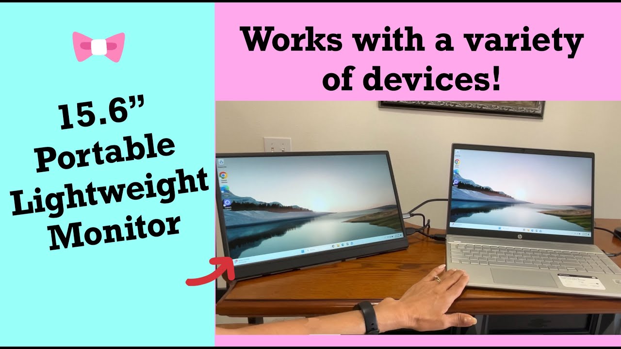 15.6” Portable Lightweight Monitor | Perfect for multiple devices - YouTube