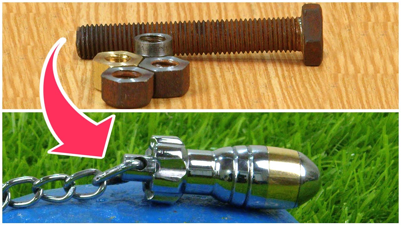 From Old Rusted Bolts to Plane Dropping Bomb Key Ring - YouTube