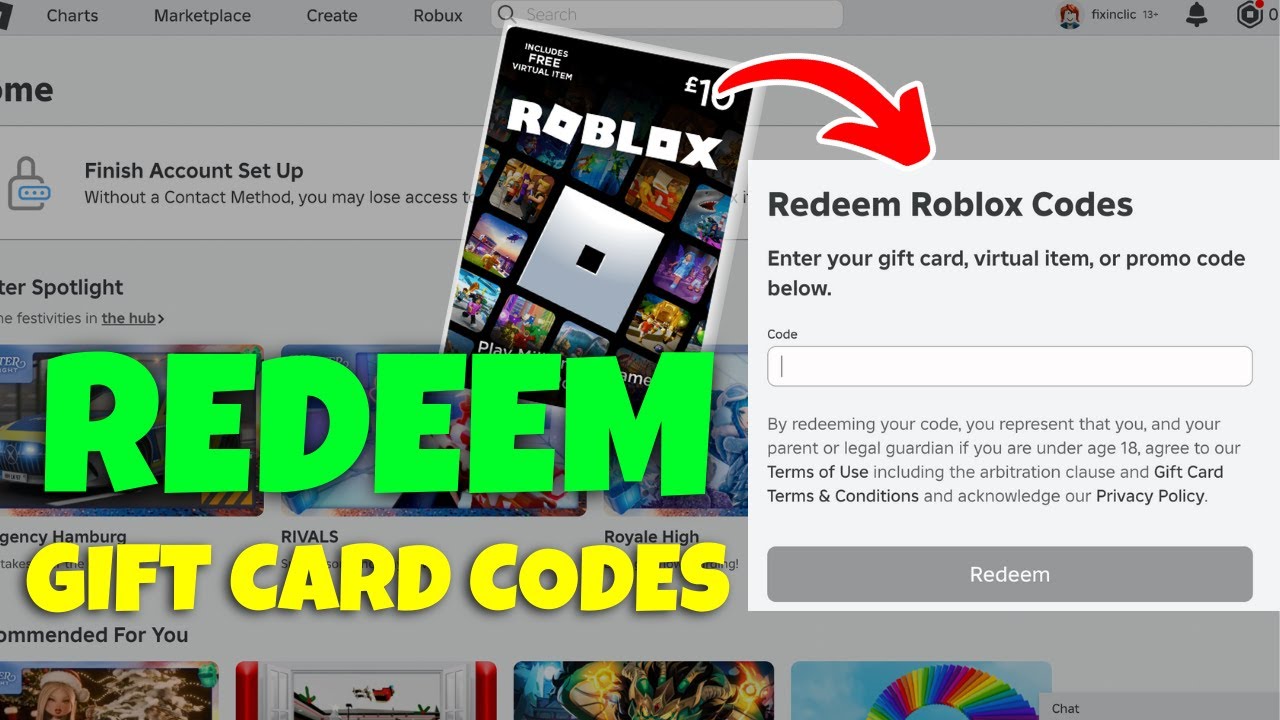 How to Redeem Roblox Gift Card Codes - full guide - YouTube