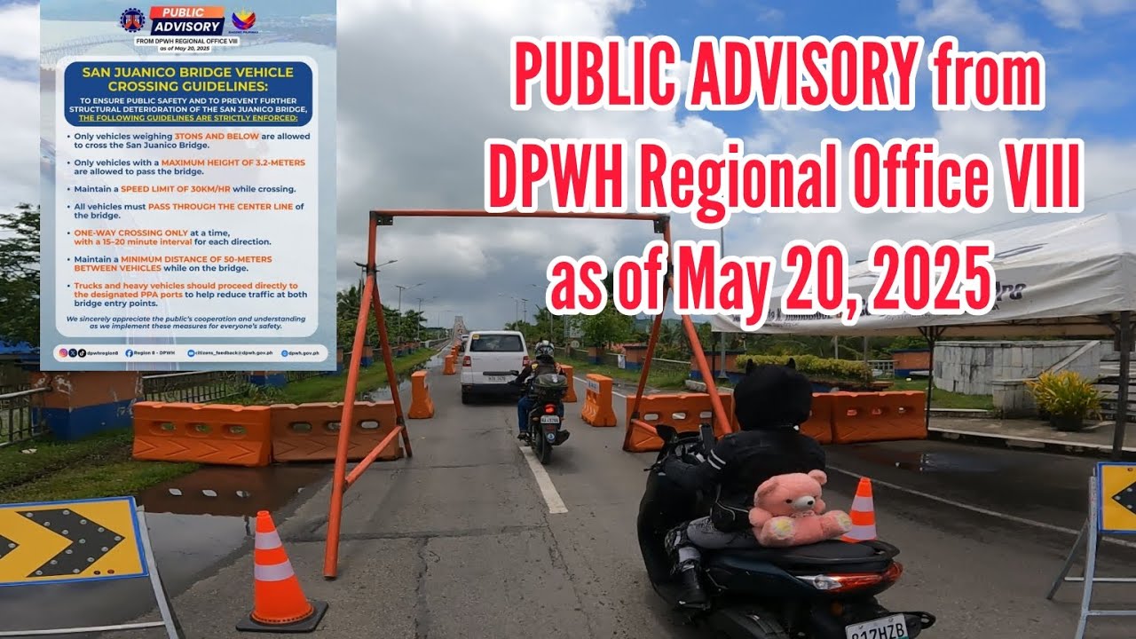 Watch👀 PUBLIC ADVISORY from DPWH Regional Office VIIIas of May 20, 2025 ...