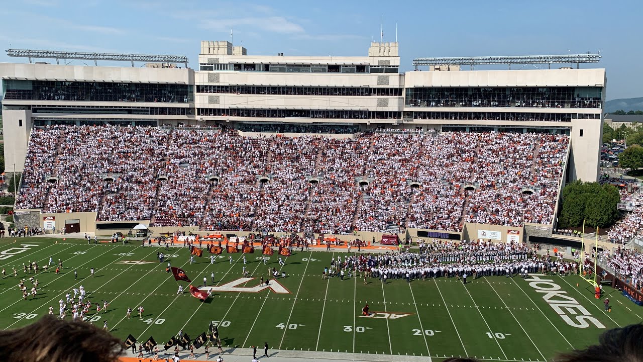 Virginia Tech Football Entrance (Enter Sandman) -Vs. Wofford-White ...