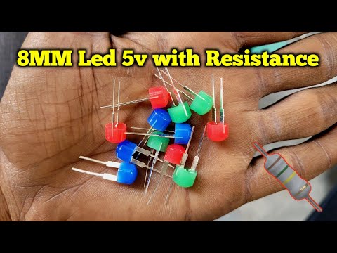 8mm led with 3.7v to 5v Resistance || 5v led light Resistor ...