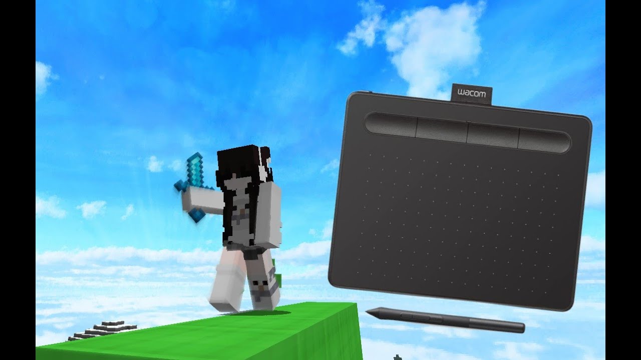 minecraft with a drawing tablet - YouTube