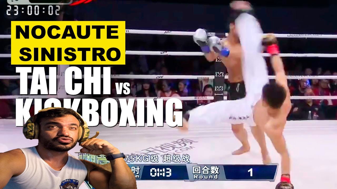 MESTRE DE TAI CHI ACERTA CHUTE VOADOR E NOCAUTEIA OPONENTE - YouTube