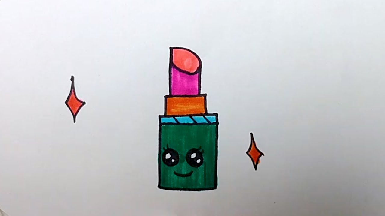 How To Draw Cute Lipstick Easy💄👄 | Step By Step Drawing For Kids - YouTube
