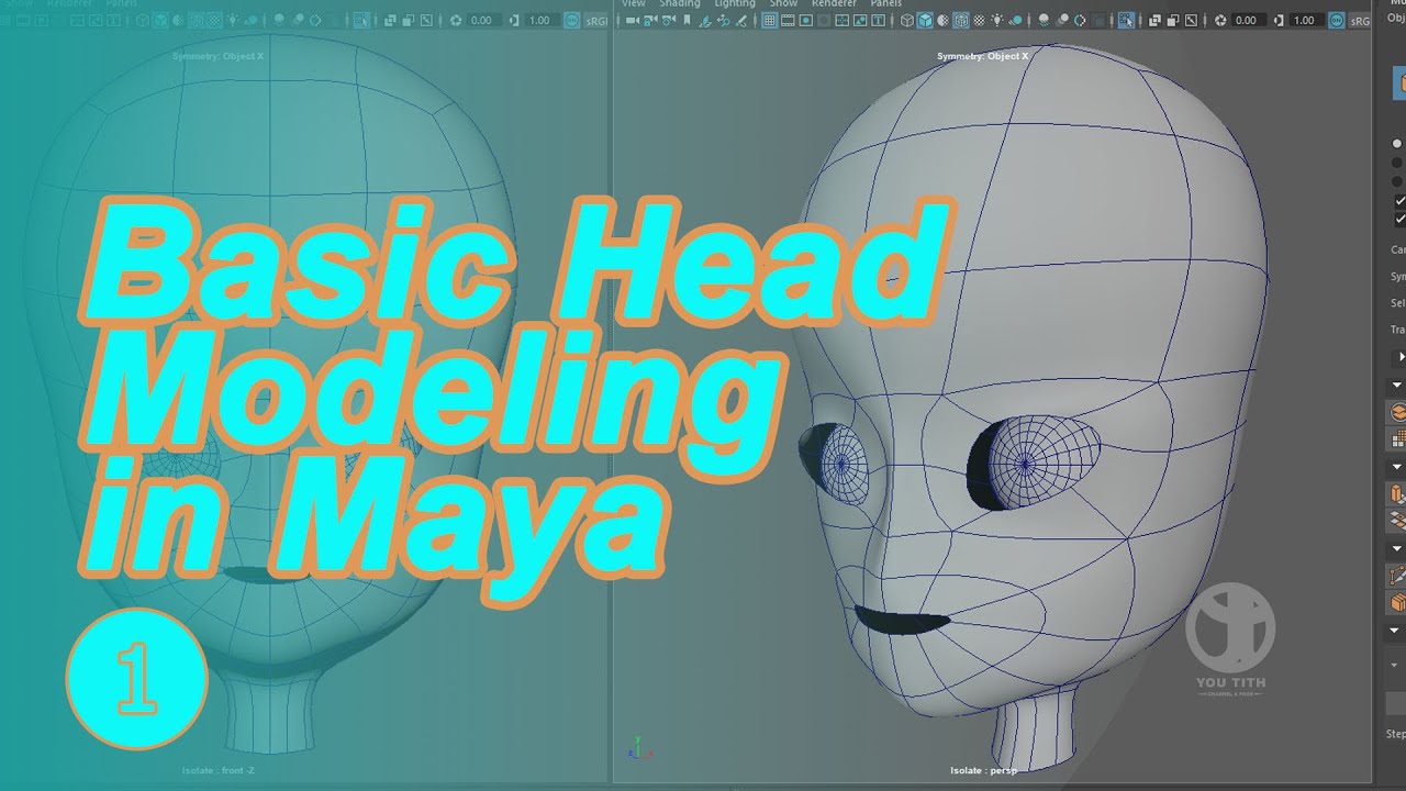 Basic Head Modeling in Maya 2020 By : You Tith - YouTube