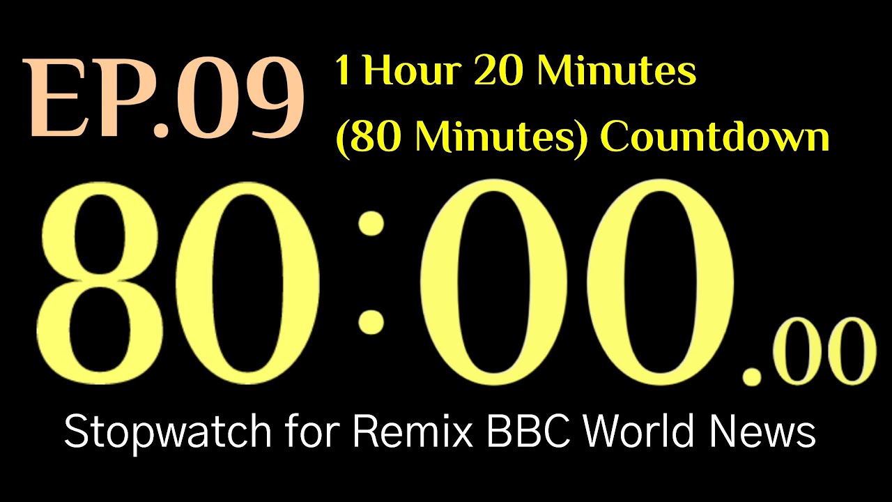 1:20 Hour(80 Minutes) Countdown for Remix BBC World News David Lowe ...