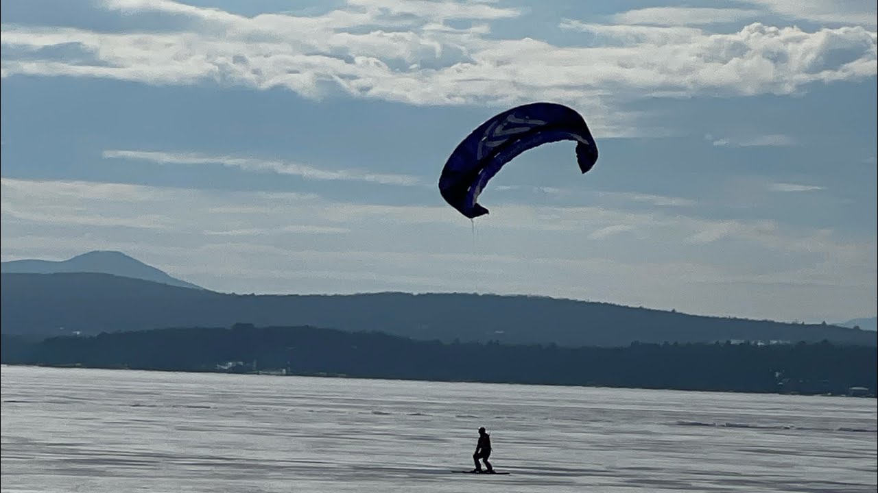 4K Quebec Ice KiteBoarding / On Thin Ice / Kite Surfing / Fun # ...