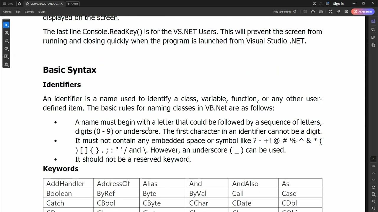 Program Structure & Basic Input & Output || VB.Net - YouTube