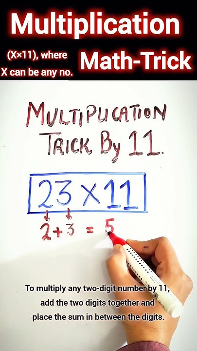 100% Worked Trick to Multiply any two-digit number by 11🔥☝️#mathtrick #mathtricks #mathshorts # ...