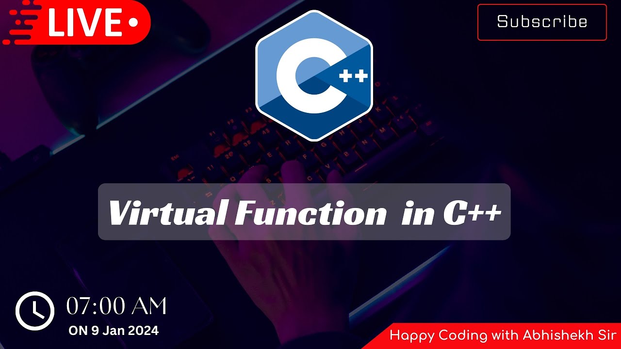 84 Polymorphism In C Virtual Function In C Function Overriding In C Happy Coding 5048