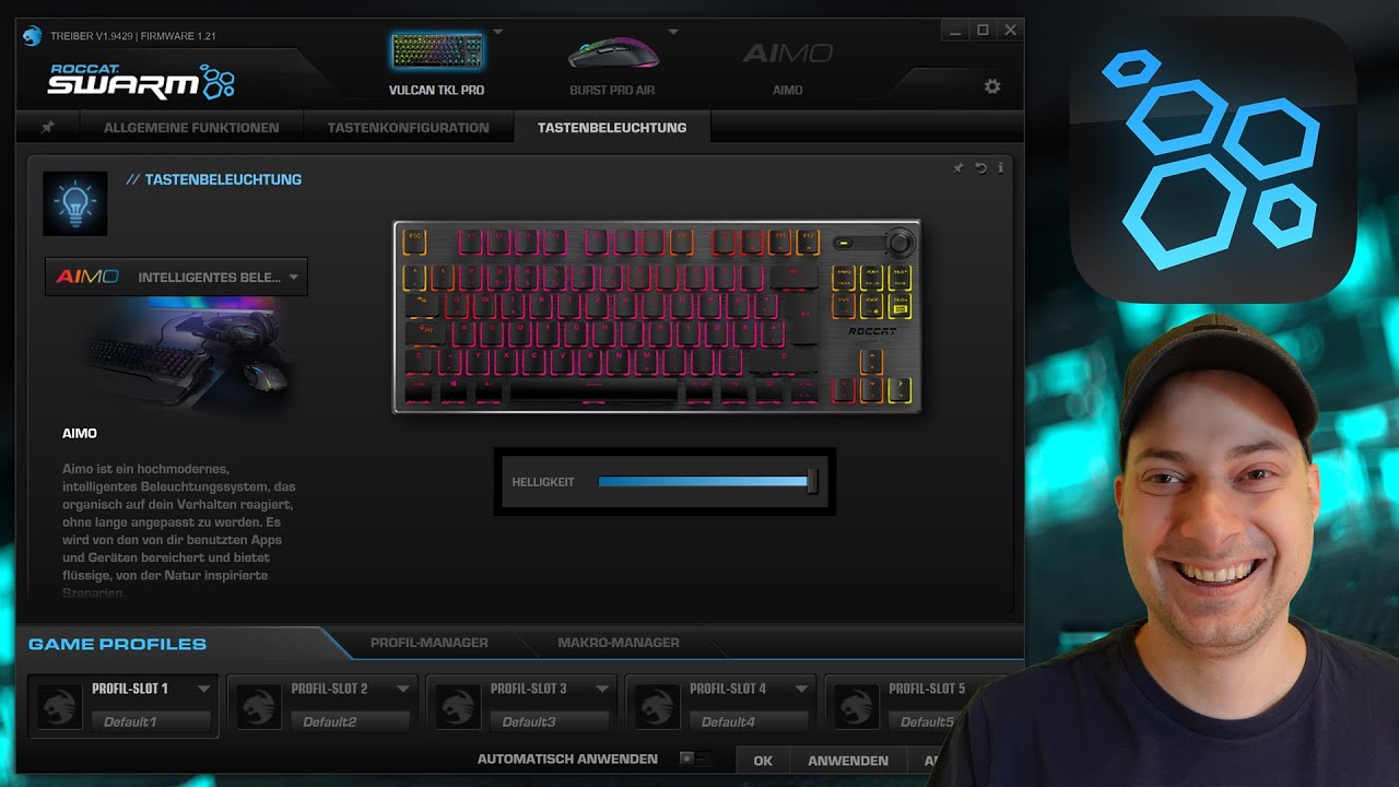 So könnt Ihr Maus, Tastatur uvm. mit Roccat Swarm einrichten - Tutorial - YouTube