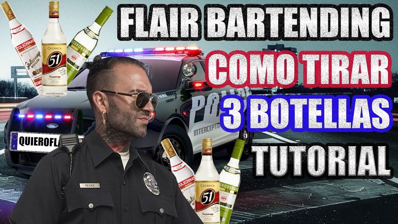 🍸COMO TIRAR 3 BOTELLAS FLAIR BARTENDING TUTORIAL #tutorialcocktail - YouTube
