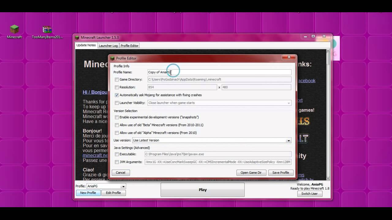 Too Many Items Mod (TMI) 1.8 - how to install (non-Forge version) in ...