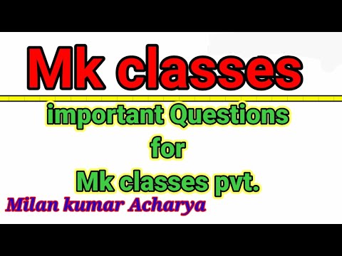 Important Questions for Mk classes.Mk classes language(Odia) - YouTube