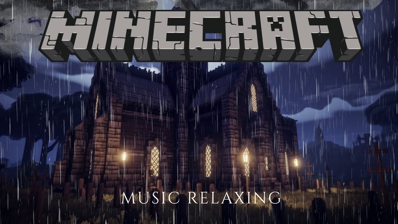 Raindrops On The Porch Of The Old Church / Minecraft Music + Rain ...