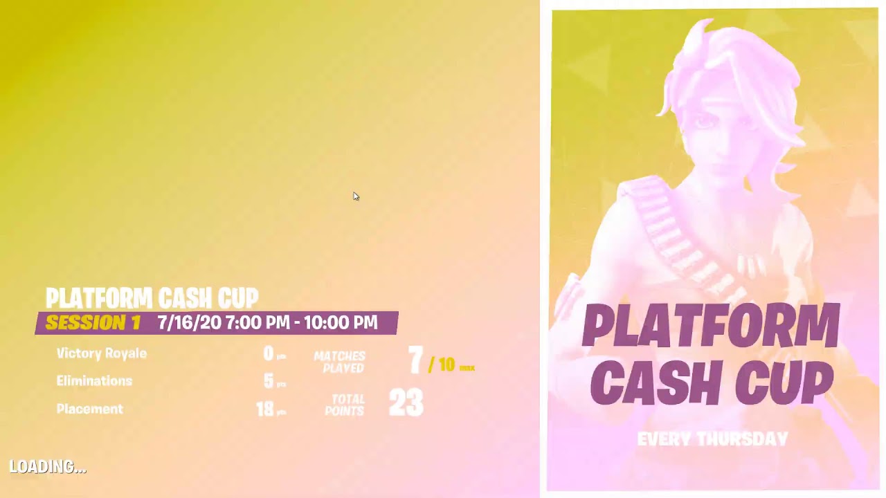 SOLO PLATFORM CASH CUP! // FORTNITE LIVE - YouTube