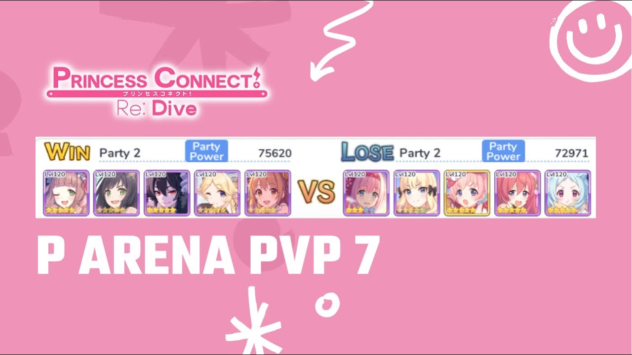 Princess Connect! P Arena PVP 7 - Miyako Kuka Tsumugi Saren NYui - YouTube
