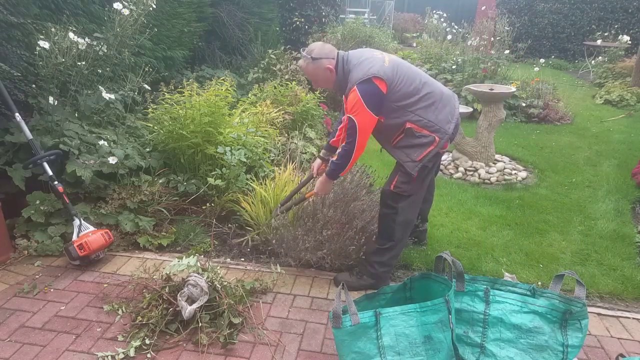 New customer garden / yard tidy using the garden waste - YouTube