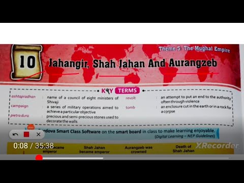 ICSE Class 7 history chapter 10 Jahangir Shah Jahan And Aurangzeb - YouTube