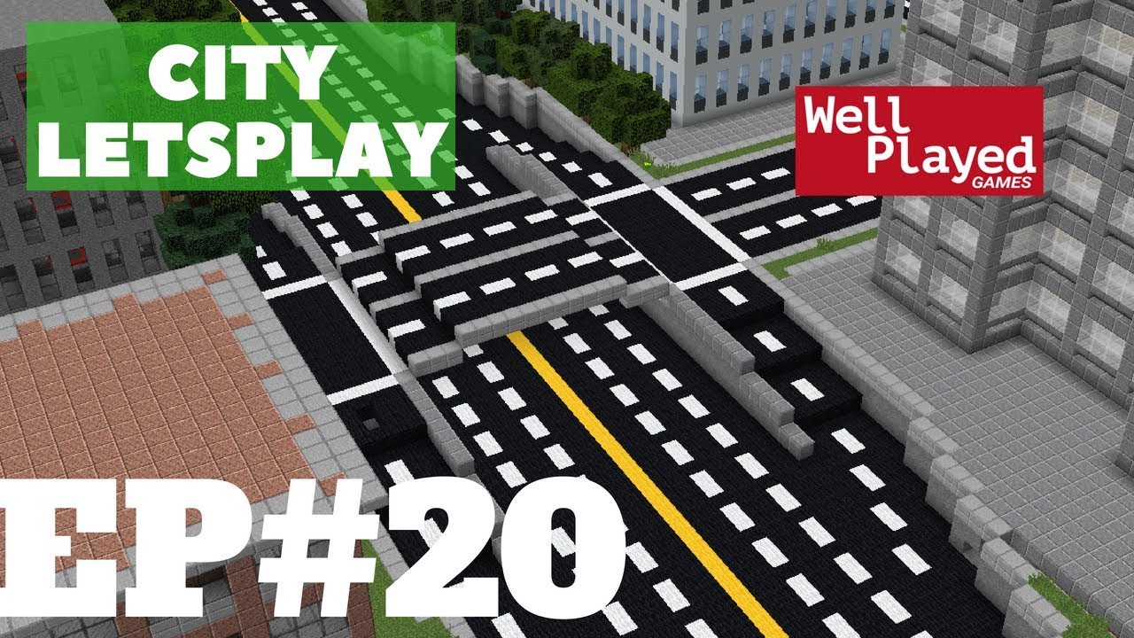 Minecraft Highways and Roads Easy Design! City Letsplay Ep20 - YouTube