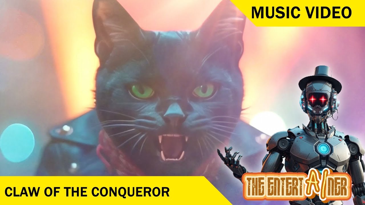 Cat Rock: Claw of the Conqueror | AI Animated Rock Music Video - YouTube