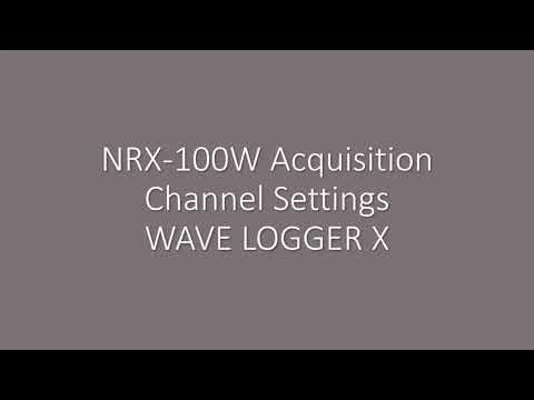 NR-X100W Channel Settings in WAVE LOGGER X | NR Series - YouTube