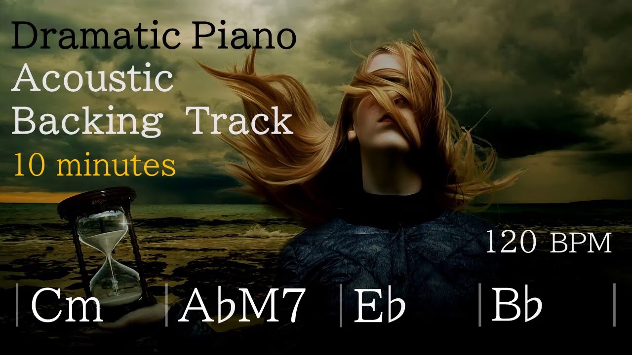 Dramatic Piano Acoustic Backing Track in Cm "10 minutes" - YouTube