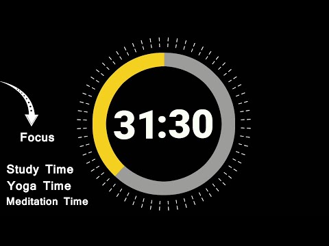 31 Minute 30 Second Timer Countdown 🔔 || Study Time || Deep Focus || Pomodoro Timer