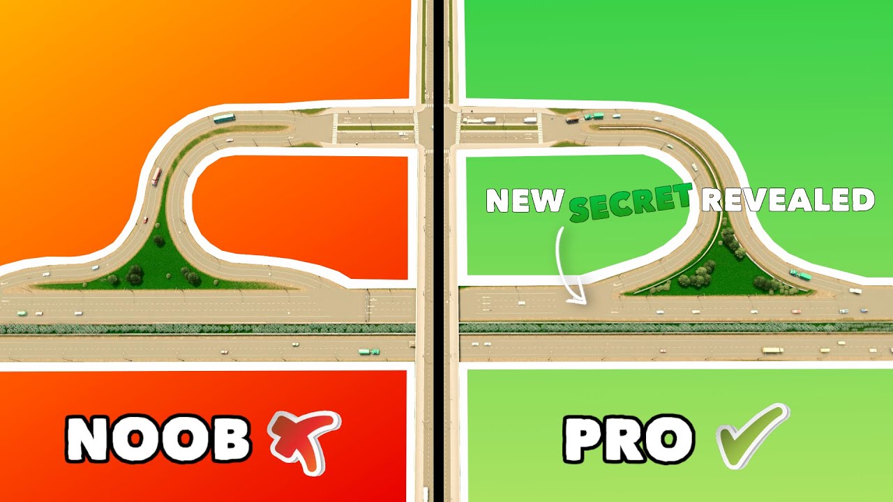Pros use this SECRET trick to build highway exits nowadays! | No Mods ...