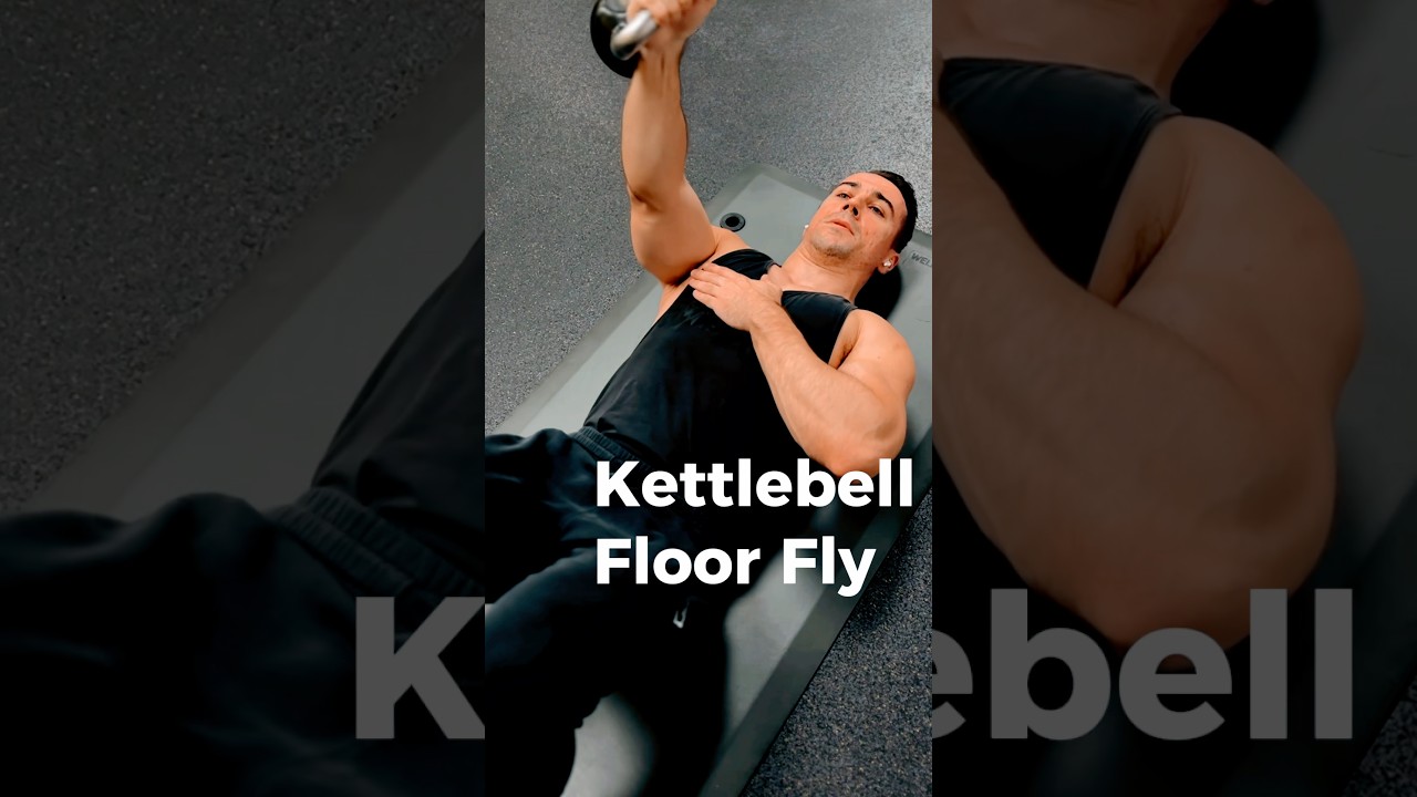 Kettlebell Floor Fly 👊 #kettlebell #kettlebellworkout #howto #chest # ...