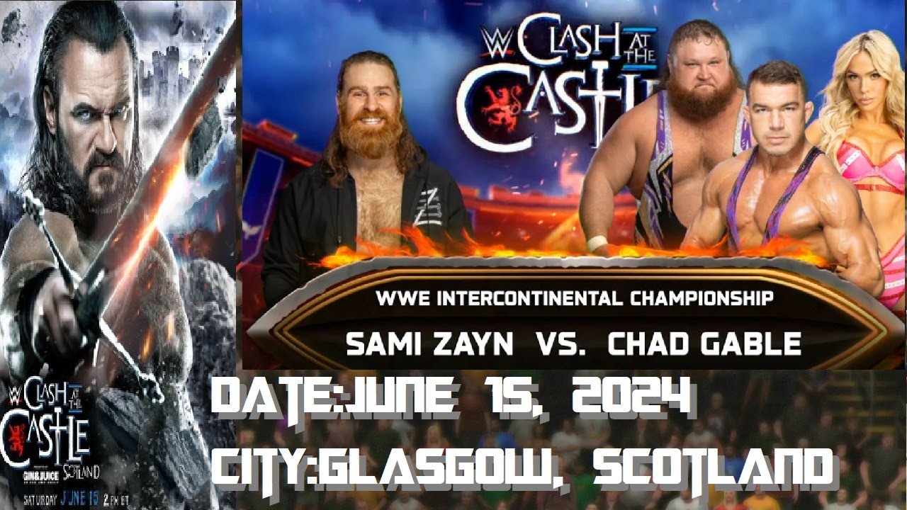 Clash at the Castle (2024) | Sami Zayn vs. Chad Gable (with Otis and ...