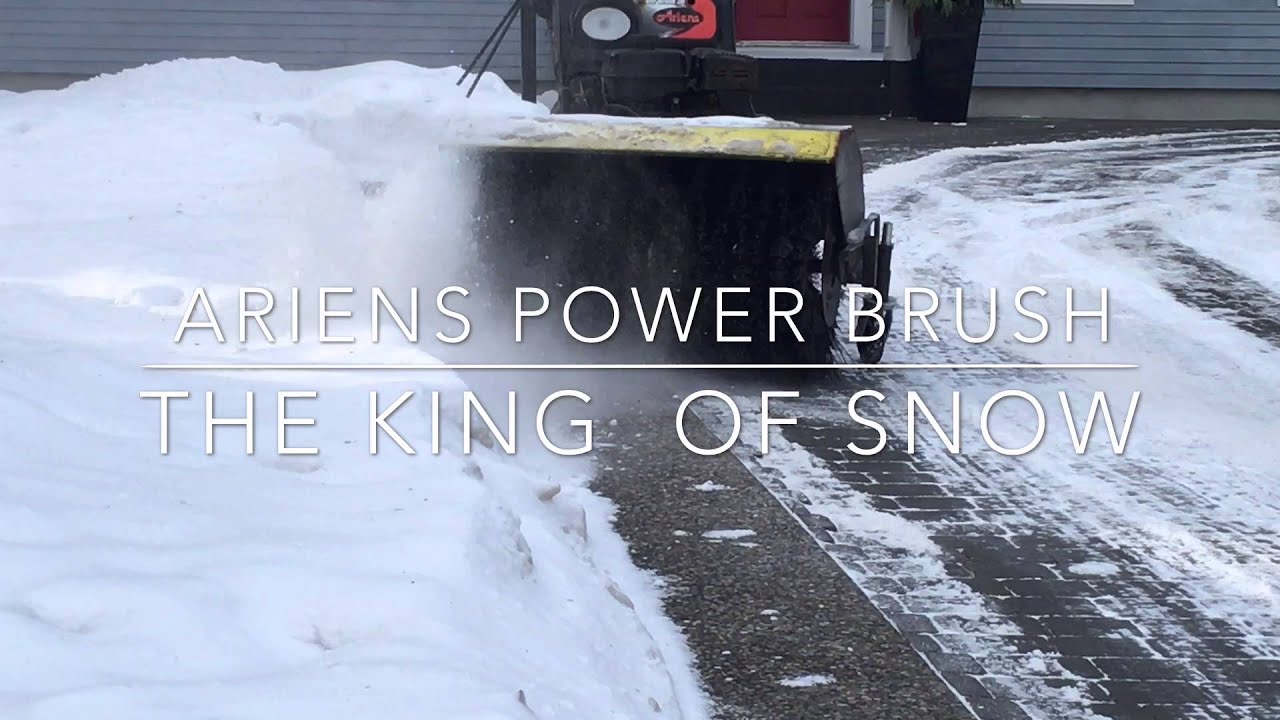 Ariens Power Brush 36 - Snow Removal closeup - YouTube