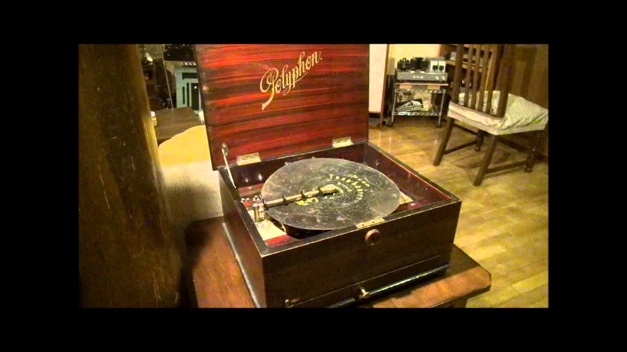 Polyphon 11-inch disc music box with 8 bells; TANHÄUSER - YouTube