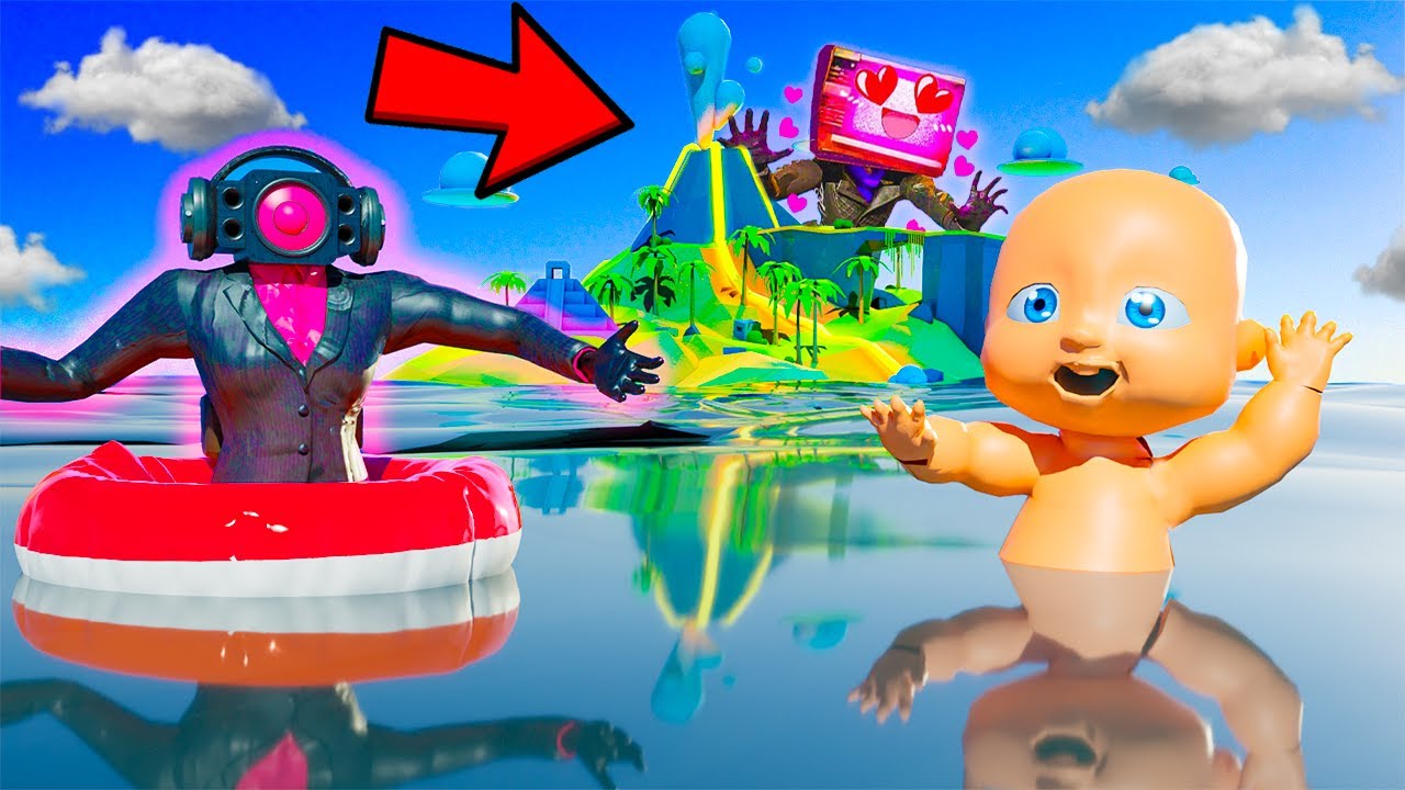 Stranded on VOLCANO ISLAND with SKIBIDI GIRLS! - YouTube