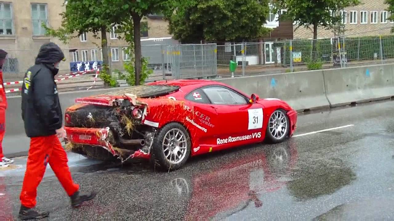 Ferrari 360 crash at Copenhagen Historic Grand Prix 2010 (CPHGP) - Part ...