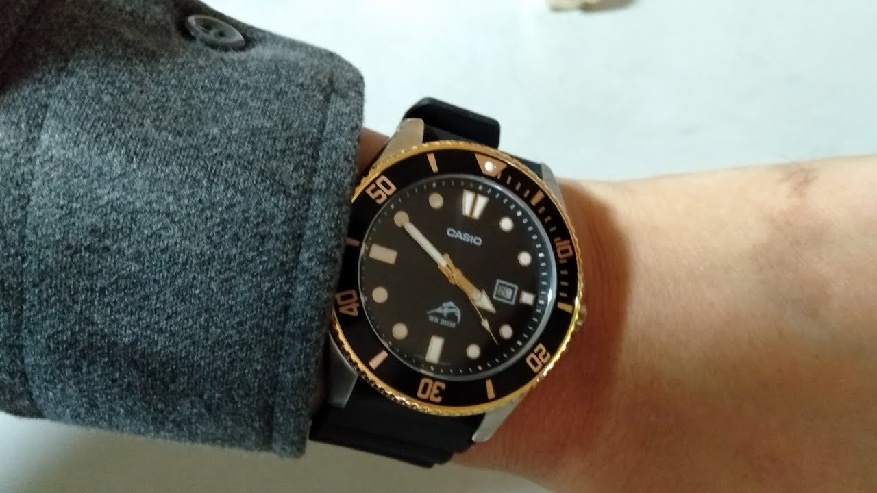 UNBOXING jam Tangan Casio diver MDV-106G-1AV - YouTube