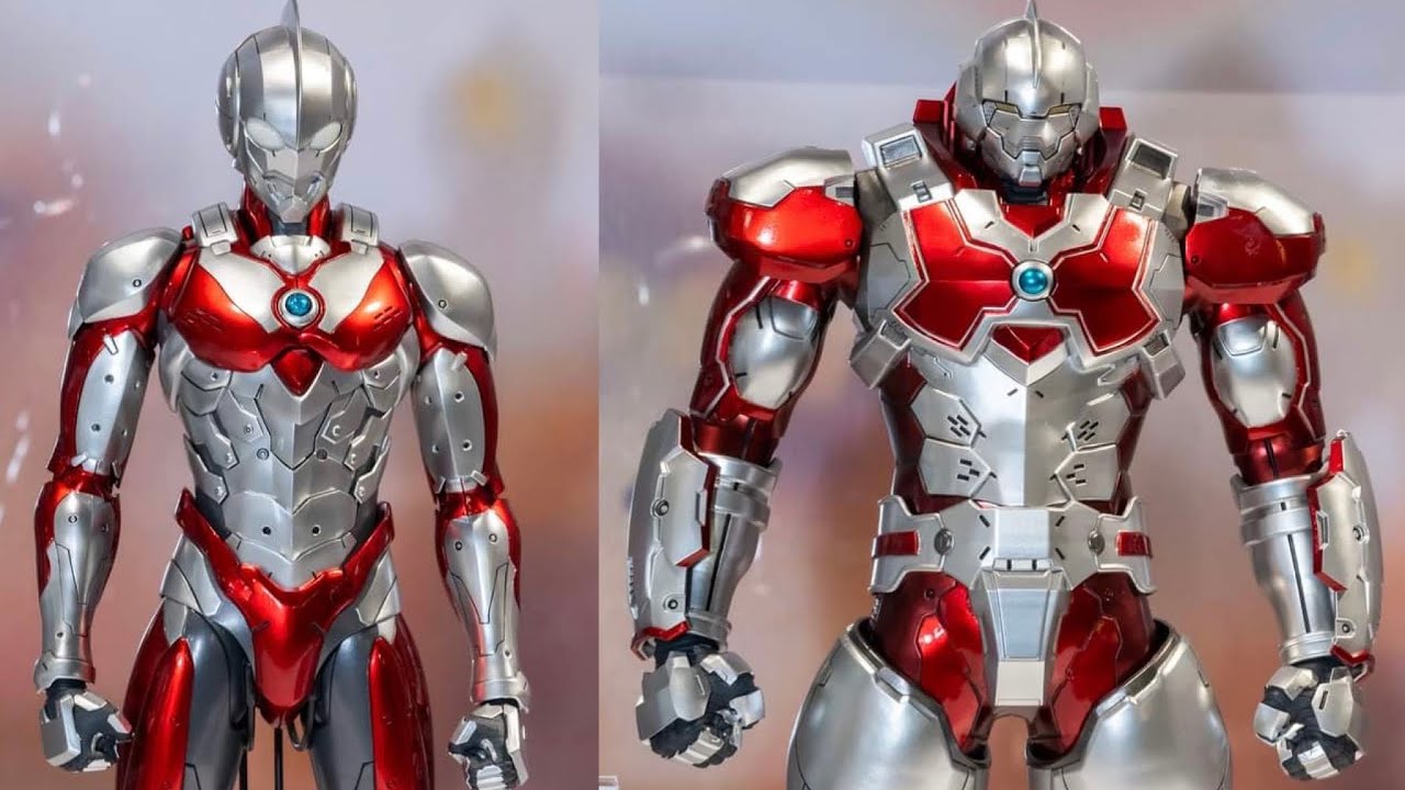 New ultraman action figures on display threezero - YouTube