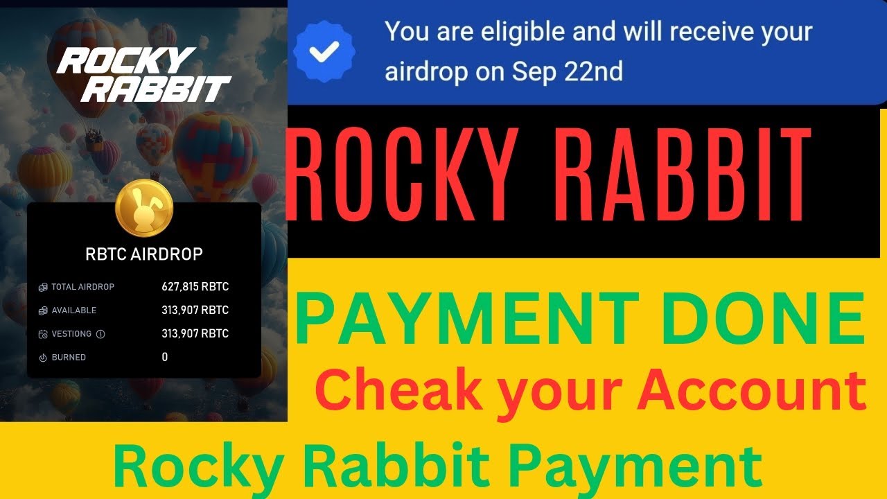 ROCKY RABBIT PAYMENT DONE. RBTC TOKEN DISTRIBUTION | CHEAK YOUR ACCOUNT ...