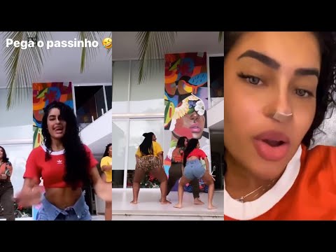 Sthefane Matos dançando com Lorena ensinando passinho para amiga 🤩🤩😘