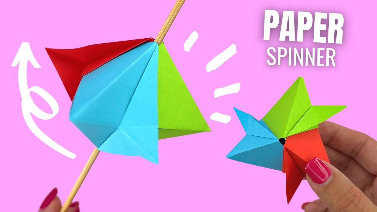 How to make origami SPINNER EASY, origami fidget spinner - YouTube